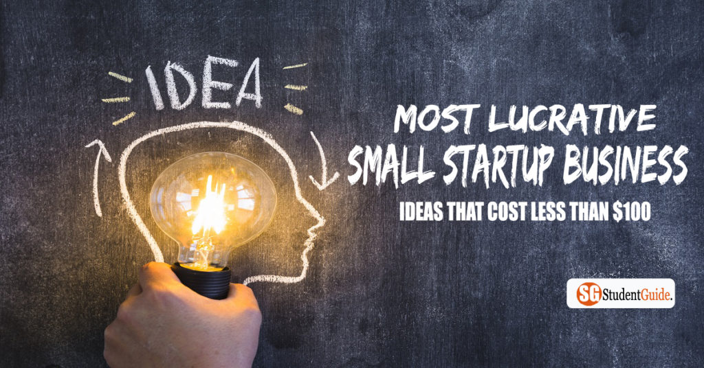26 Most Lucrative Small Startup Business Ideas That Cost Less Than $100 ...